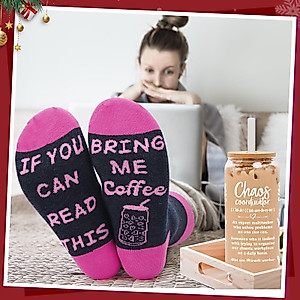 Hweijm Thank You Gifts for Women, Chaos Coordinator & Boss Lady Gifts, Office 20 Oz Coffee Glass