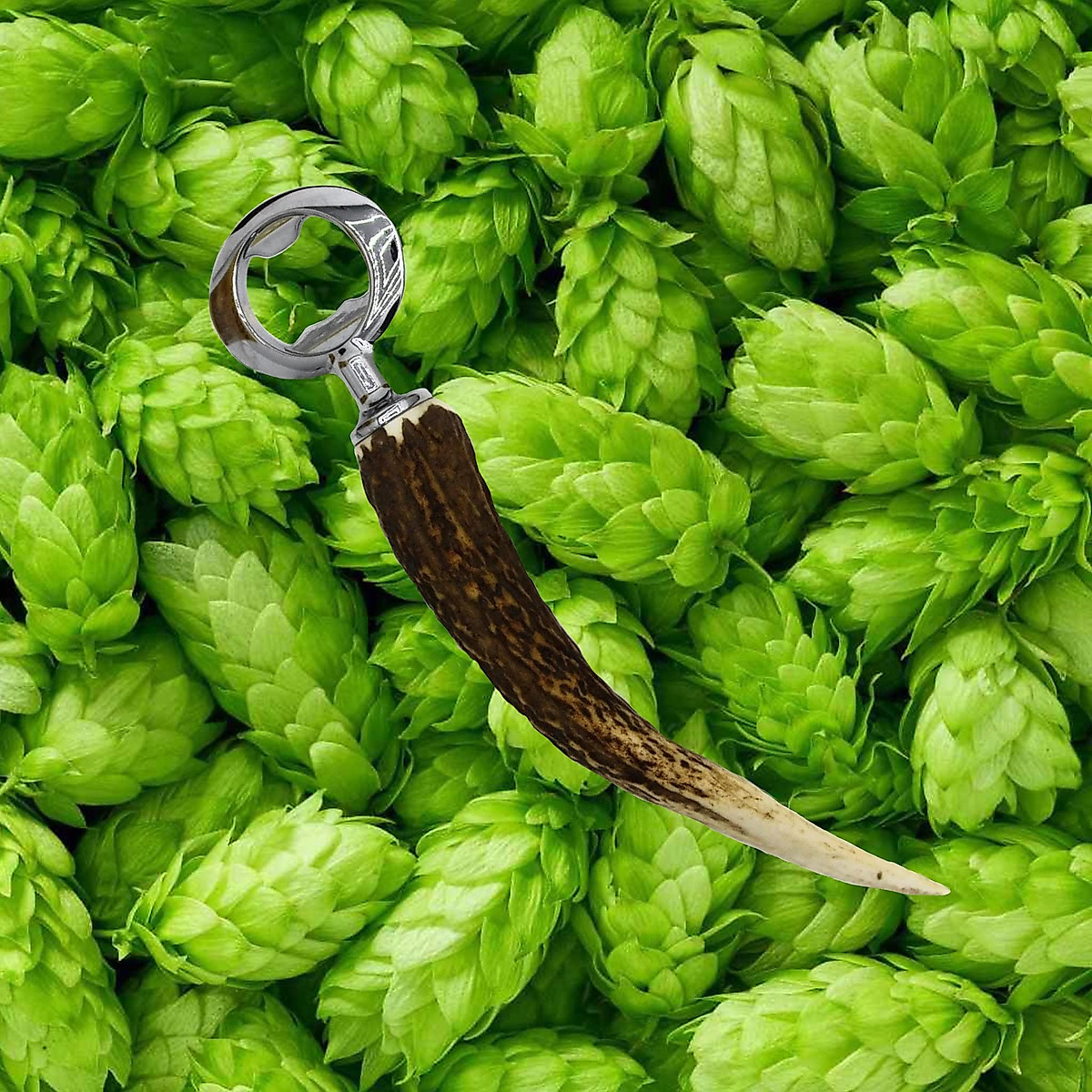 Handcrafted Deer Antler Bottle Opener - Unique & Rustic Bar Accessory for Beer Enthusiasts and Nature Lovers