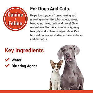 Vet Classics Pet Deterrent Spray for Dogs, Cats - Yuck! No-Chew Training Spray - 8 Fl Oz - Water-Based Formula for Chewing - Helps Stop Furniture, Surfaces, Bandages, Pet Sores Chewing