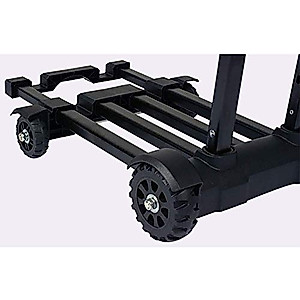 JF-XUAN Cart Foldable Trailer, Black Luggage Trolley Warehouse Truck