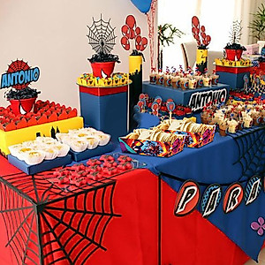 30pcs Miles Morales Birthday Party Supplies,Spider Food Tray Miles Party Favors Paper Food Serving Tray for Spider Party Decorations