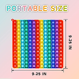 Multiplication Game - Big Multiplication Chart Math Fidget Toys - Learning Games Math Toys-Multiplication Pop w It 12x12 Math Manipulatives- Multiplication Machine Times Table