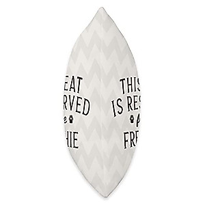 French Bulldog Frenchie Funny Gift This Seat Reserved for French Bulldog Frenchie Mom Dad Gift Throw Pillow, 16x16, Multicolor