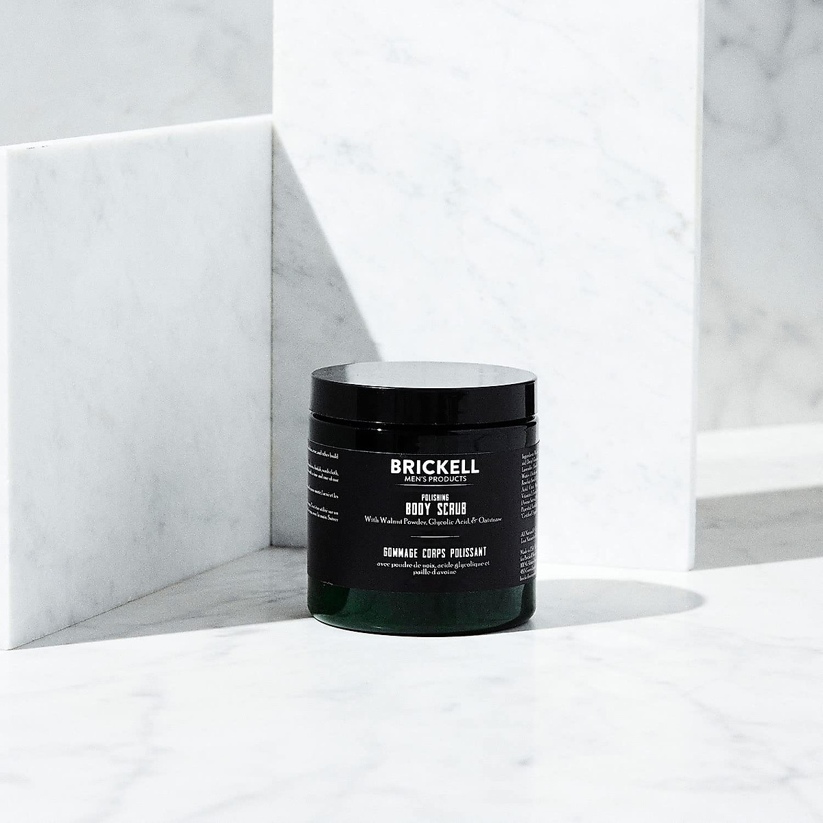 Brickell Men's Polishing Body Scrub for Men, Natural and Organic Body Exfoliator to Remove Dirt, Prevent Blemishes, and Brighten Skin (8 ounce)