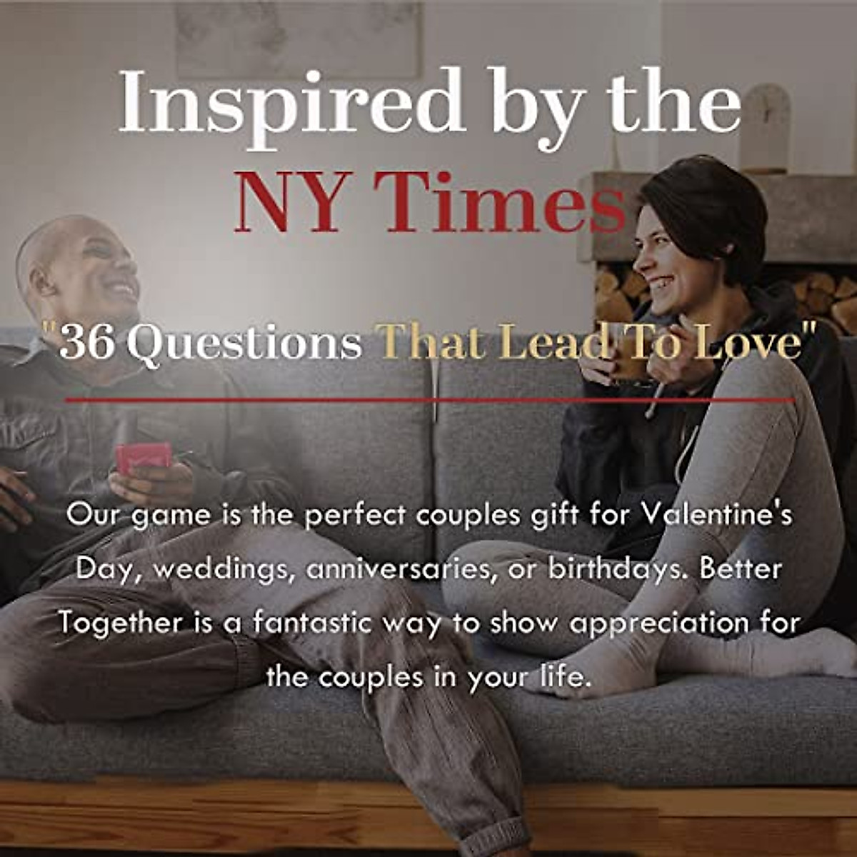 BETTER TOGETHER Couples Games Questions Card - Date Night 100 Fun Romantic Relationship Conversation Cards for Couple Game Gift - Adults were Really in Love Edition Activities Tonight Card Deck