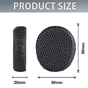 Riff Replacements Earpads Protein Leather Memory Foam Repair Parts Compatible with Skullcandy Riff On-Ear Headphones (Black)