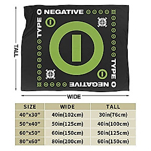 Type Music O Negative Blanket Soft Warm Flannel Fleece Blanket Throw Blankets for Bed Couch 50"x40"