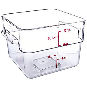 Cambro 12SFSCW135 Camwear Polycarbonate Square Food Storage container, 12 Quart