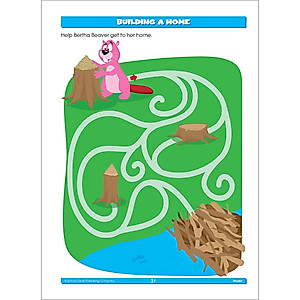 School Zone - Mazes Workbook - 64 Pages, Ages 4 to 6, Preschool, Kindergarten, Maze Puzzles, Wide Paths, Colorful Pictures, Problem-Solving, and More (School Zone Activity Zone® Workbook Series)