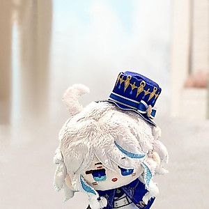 CALEMBOU Anime Plush Keychain for Backpack, 4" Cute Chibi Plush Figure,Furina Keychain Plush Anime Charms for Fans