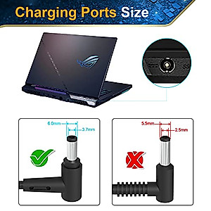 180W Zephyrus Charger AC Adapter for ASUS Rog Zephyrus ADP-180TB H G14 G15 GA401I GA502 GA502D GA502DU GA502IU GA401 GA401II GA401IV TUF505DT TUF505DU TUF705DU 20V 9A Laptop Power Supply Cord