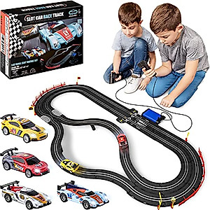 Atlasonix Slot Car Race Track Sets - Slot Cars, Race Tracks & Accessories Electric Race Car Track, Dual Electric Race Track, Electric Race Car Track Set for Girls & Boys Age 8-12, 1:43 Scale