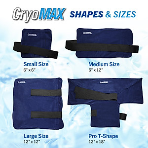 CryoMAX Cold Pack, Reusable, 8 Hour Cold Therapy Ice Pack, Small, 6"x 6" (Pack of 2)