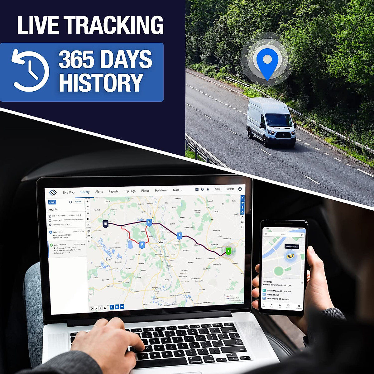 REWIRE SECURITY GPS Vehicle Tracker - DB2 Hard-Wired Tracking Device | Personal & Business Use | 24/7 Real-Time Location Monitoring for Car, Truck & Van, US & Worldwide | Low-Cost Monthly Subscription