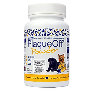 ProDen PlaqueOff Powder for Pets - Cat & Dog Breath Freshener - Plaque & Tartar Remover for Pet Oral Care - Supports Healthy Mouth for Dogs - 60g