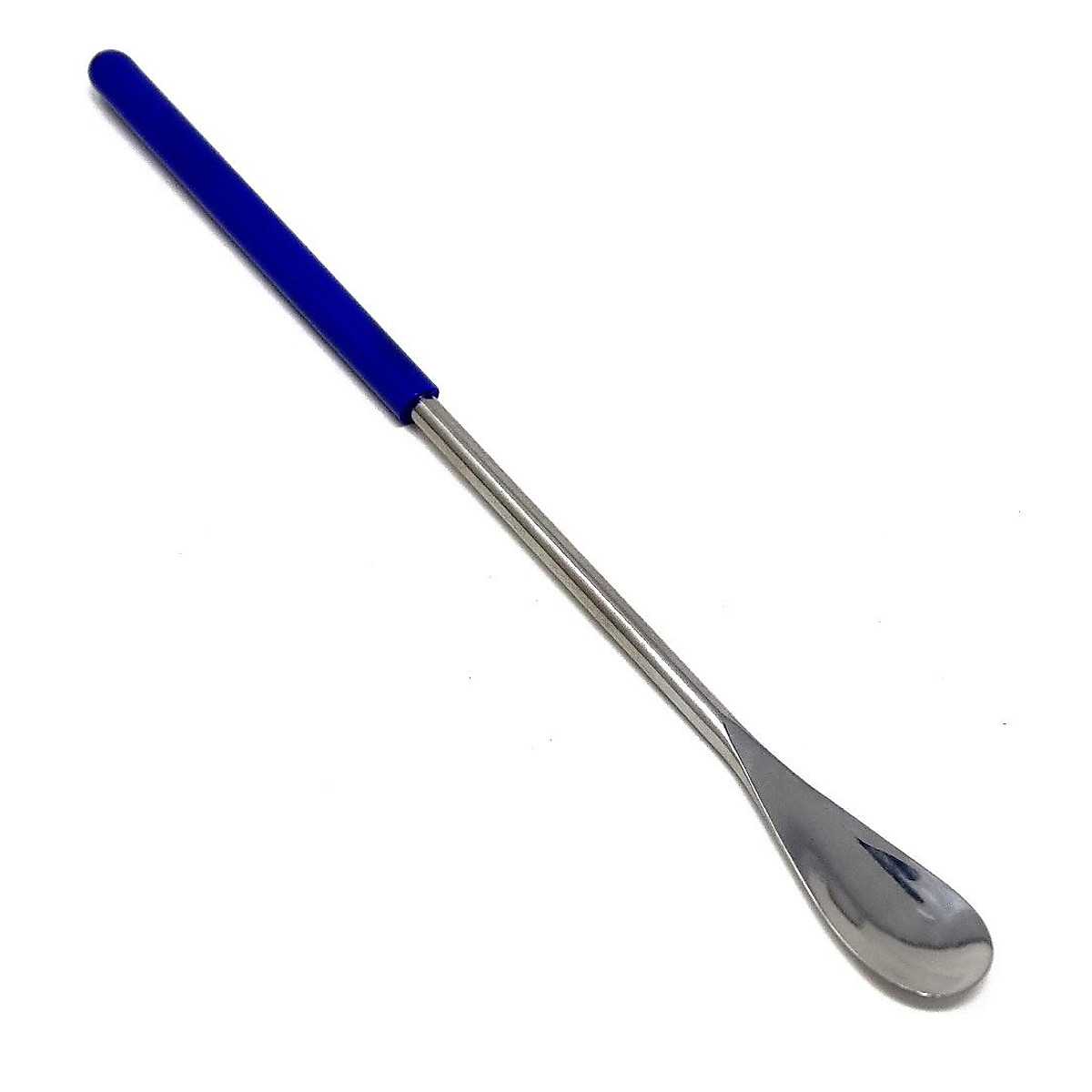 Vinyl Grip Stainless Steel Micro Lab Laboratory Flat Spoon Weighing Spatula Sampler (7 inch)