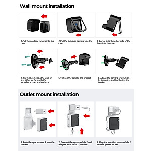 Blink XT XT2 Camera Wall Mount Bracket ,Weather Proof 360 Degree Protective Adjustable Indoor/Outdoor Mount and Cover for Blink XT XT2 Home Security Camera Anti-Sun Glare UV Protection Black(3 Pack)