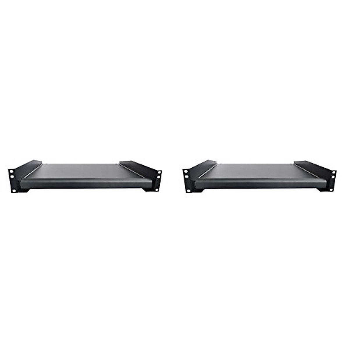Sysracks Pack 2 PCS X 2U Rack Mount Adjustable Pull-Out Sliding Keyboard Mouse Shelf Tray
