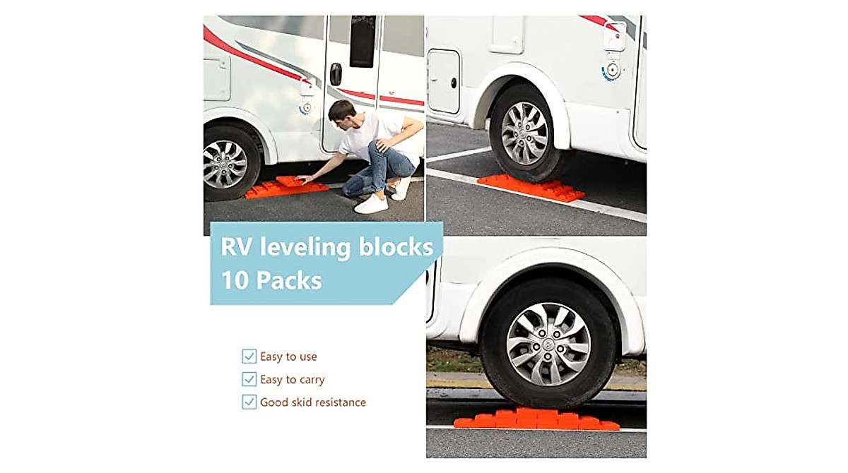 Homeon Wheels RV Leveling Blocks - Heavy Duty & Reliable