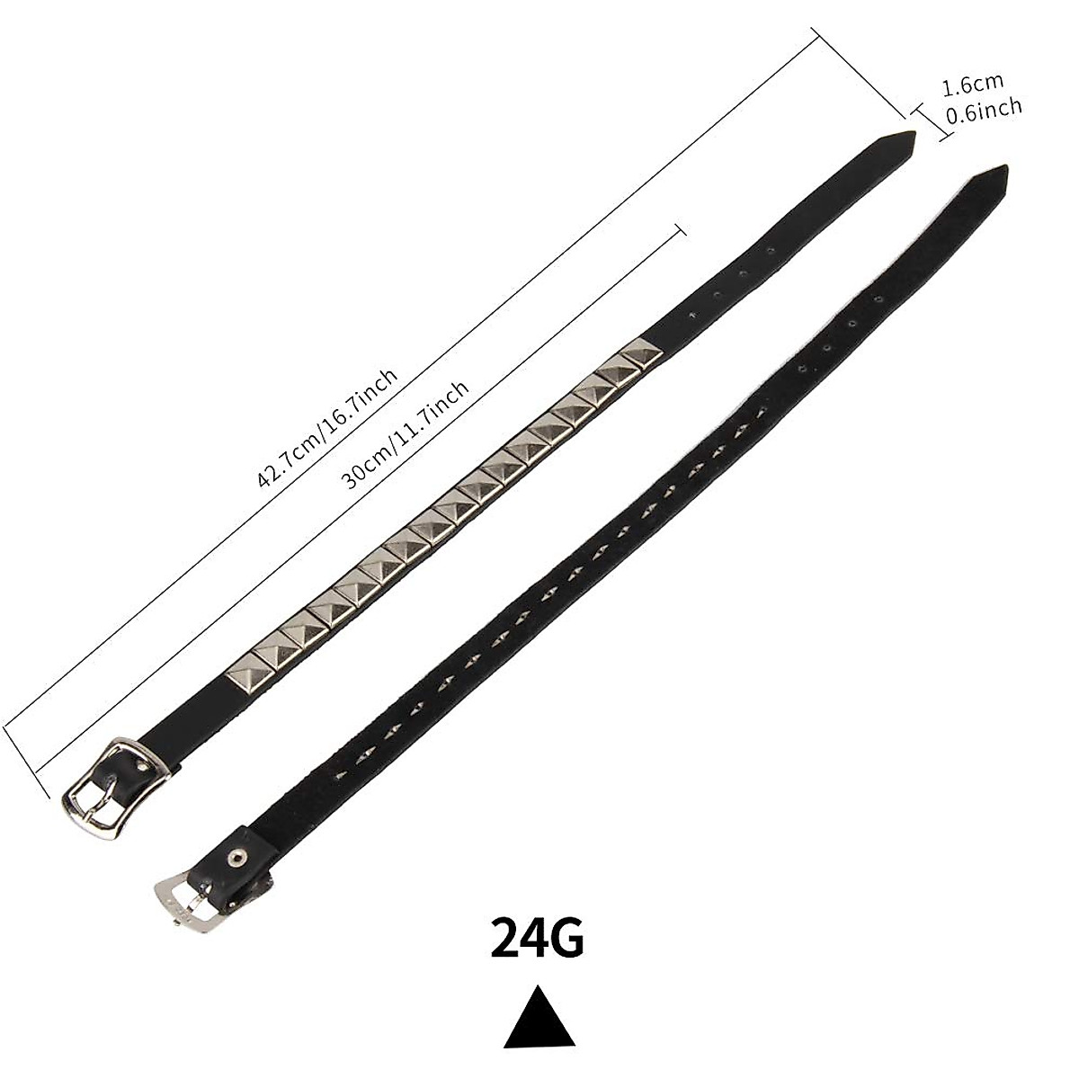 GelConnie Leather Choker Necklace for Women Punk Rock Goth Choker Necklace Metal Spike Leather Collar Necklace Black Choker Halloween Womens Chocker Necklaces Jewelry