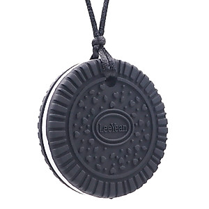 Chew Necklace for Sensory Kids, Silicone Teething Necklace for Baby, Sensory Chewy Teether for Boys and Girls with Autism, Chewing, ADHD, SPD, Autism Chew Toys for Adult Purple…