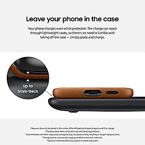 SAMSUNG 9W Wireless Charger Duo w/ USB C Cable, Charge 2 Devices at Once, Cordless Super Fast Charging Pad for Galaxy Phones and Devices, 2021, US Version, White