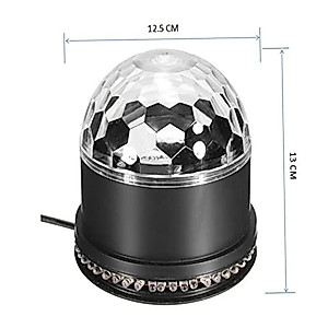 CIYODO 1pc Voice Night LED Colorful Shape Control Plug Ball Black Mini Crystal Light Lamp Projection US