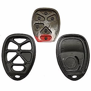 J-ACCES Replacement Key Fob Case Shell for 2007-2014 Chevy Tahoe Suburban 2007-2014 Cadillac Escalade 2007-2014 GMC Yukon 6 Buttons Pad Cover Keyless Entry Remote Car Key Casing (Black)