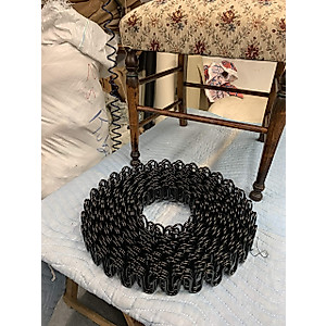 Galaxy Supply Inc. Zig Zag- Springs 8 Gauge 21inch x 4 pcs,Plus Special Package 10 pcs 7 Holes Clip +20 pcs Stay Wire Clips + 10 feet of Springing Wire for All Upholstery Use,Black