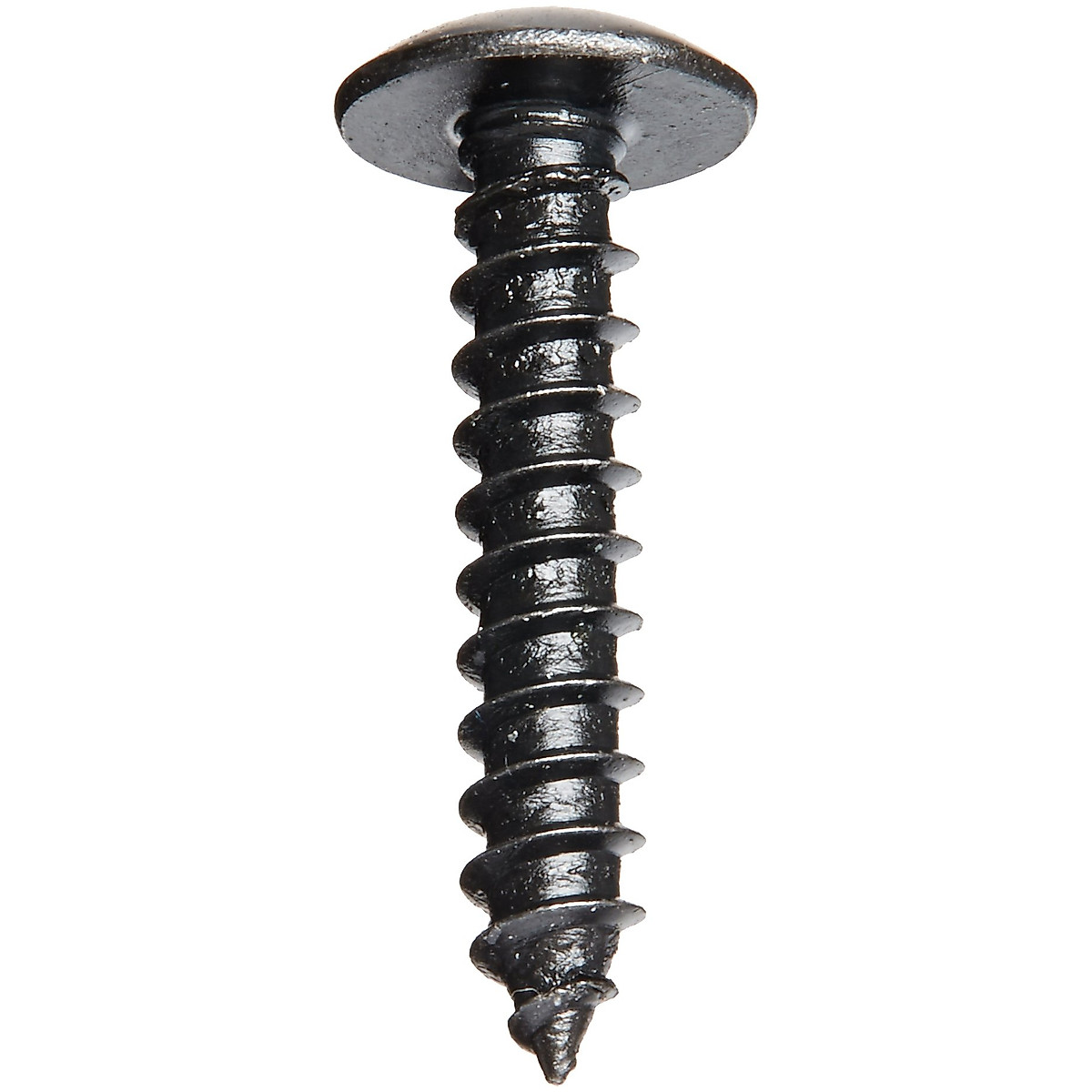 Small Parts 0612APTB Steel Sheet Metal Screw, Black Oxide Finish, Truss Head, Phillips Drive, Type A, #6-18 Thread Size, 3/4" Length (Pack of 100)