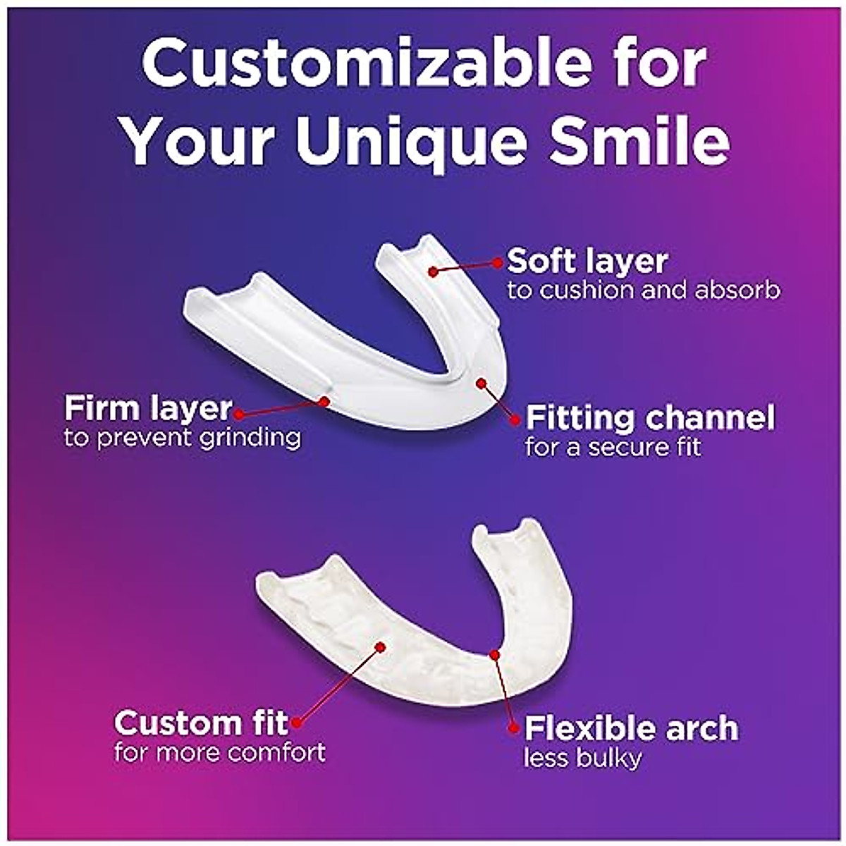 The Doctor's NightGuard, Mouth Guard for Grinding Teeth, Dental Guard for Bruxism, Night Guard for Teeth, 1 Pack