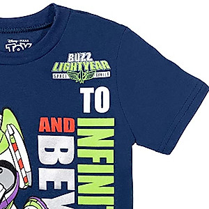 Disney Pixar Toy Story Buzz Lightyear Toddler Boys T-Shirt and Mesh Shorts Outfit Set Blue/Gray 2T