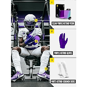 Nxtrnd XTD Scrunch Football Socks, Extra Long Padded Sport Socks for Men & Boys (White, S/M)