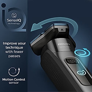 Philips Norelco Shaver 7500, Rechargeable Wet & Dry Electric Shaver with SenseIQ Technology, Quick Clean Pod, Travel Case and Pop-up Trimmer, S7783/84