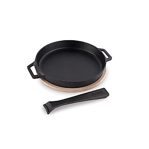 Ooni Cast Iron Skillet - Cast Iron Pan - Cast Iron Skillet with Removable Handle - Cast Iron Frying Pan - Pre-Seasoned Oven Safe