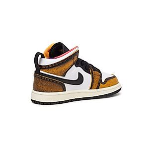 Little Kid's Jordan 1 Mid SE Wear Away Black/Taxi-White-Sail (DQ8419 071) - 13