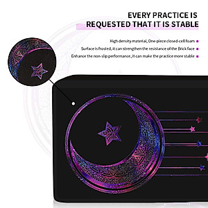 A AMEBAY Yoga Blocks 2 Pack with Strap High Density EVA Foam Exercise Blocks – Lightweight Versatile Fitness and Balance Odor Free Brick,9" x 6" x 4"