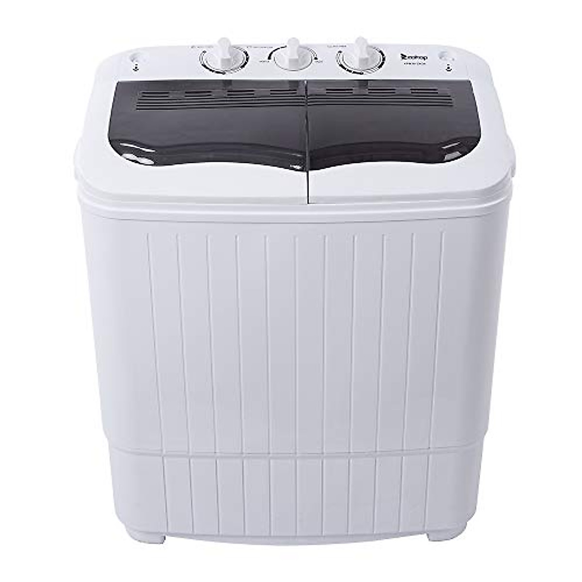 Portable Mini Compact Twin Tub Washing Machine,Portable Laundry Washer,with Built-in Drain Pump Semi-automatic Cover Washing Machine for Camping, Apartments, Dorms, College Rooms (14.3Lbs Capacity,A)