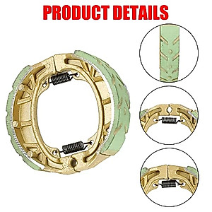 GREHUA Upgrade CG125 105mm Drum Brake Shoe Pad Green Chain Tensioner Adjuster Kit for 212cc 196cc 6.5hp CT200U-EX BT200X CT200U Trail Massimo MB200 Baja Warrior MB165 CRF70 Mini Bike Parts Motorsports