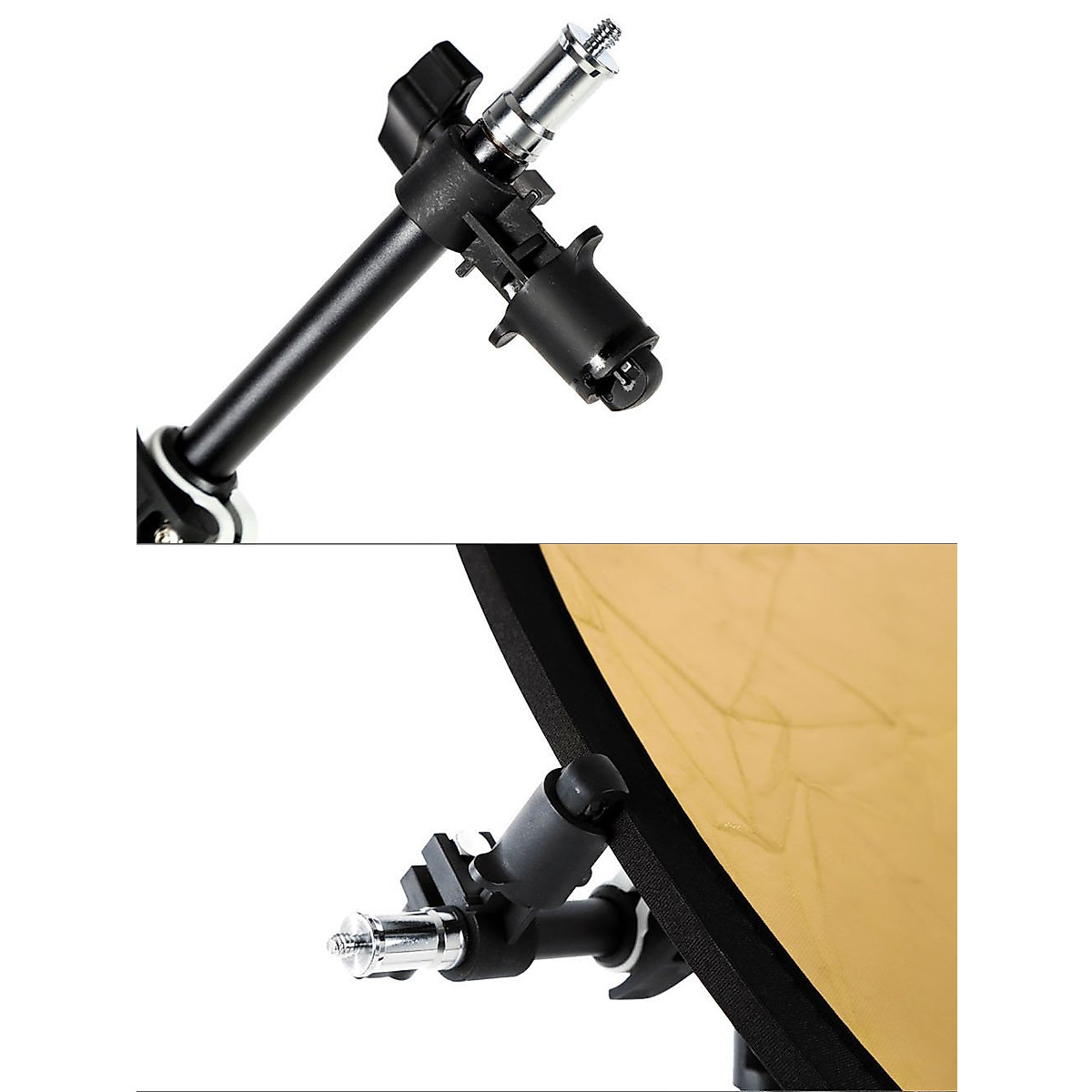 Fotoconic Multi Functional Reflector Holder, Boom Arm, Background Crossbar (21"-49" / 53-125cm) with Solid Locking Metal Swivel Head Grip