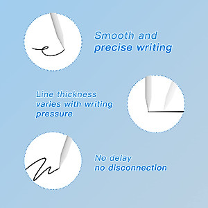 Qreninv Replacement Tips for Apple Pencil 1st/2nd Gen - Metal Pen Nibs, Precise Control, Wear-Resistant Tips(White-6pack)