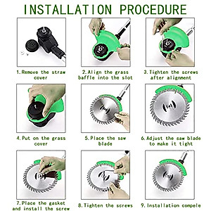 4Pcs Weed Wacker Replacement Blade - Grass Trimmer Blade Heads Replacements - Carbide Blade Tip Brush Cutter Trimmer Weed Eater Blade for Electric Lawn Mower Set - Lawn Mower attachments