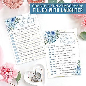 Hadley Designs 20 Floral Hilarious Bridal Shower Games For 20 Guests - Couples Wedding Shower Games, Bridal Games, He Said She Said Bridal Shower Games, Bridal Shower Family Feud Game