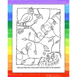 ZOCO - It's Spring - Springtime Friends - Kids Educational Coloring Books (25 Bulk Pack, Without Crayons) - Handout for Students Ages 4-8 - Games, Puzzles, Activities for Kids