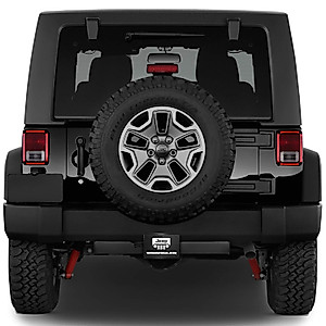 iPick Image, Compatible with - Jeep Wrangler UV Graphic Carbon Fiber Look Metal Face-Plate on ABS Plastic 2 Tow Hitch Cover