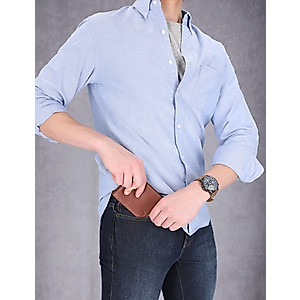 Timberland Men's Leather Passcase Trifold Wallet Hybrid, Cognac (Hundson), One Size