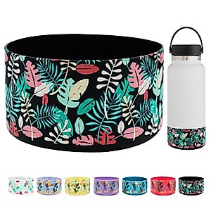 HEYSKAY Protective Silicone Boot for 32oz 40oz Hydro Flask Wide Mouth Water Bottle Bottom Protector Base and Other Brand Water Bottles with Bottom Diameter 3.56inch Water Bottle Accessories