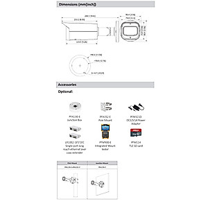 OEM 4MP Motorized Network Bullet Camera for Dahua IPC-HFW2431T-ZS-S2, 2.7-13.5mm Max IR 165ft WDR Starlight VCA SD Slot IP PoE Sucurity Camera