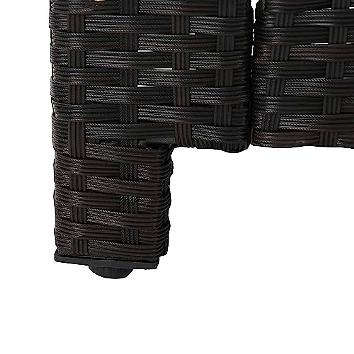 Christopher Knight Home Puerta Outdoor Wicker Loveseat with Cushions, Dark Brown / Beige Cushions