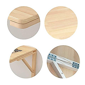 PIBM Stylish Simplicity Shelf Wall Mounted Floating Rack Shelves Foldable Computer Desk Solid Wood Kitchen Storage Save Space,12 Sizes, a ,